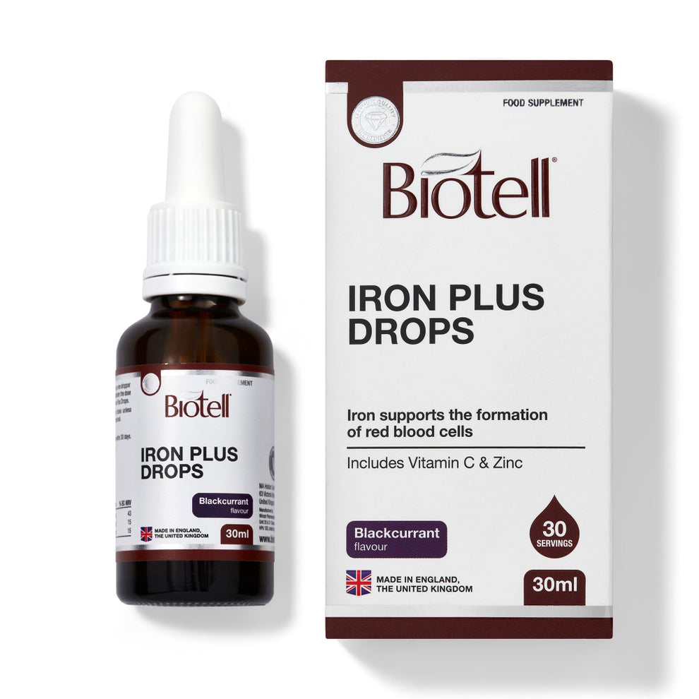 Biotell Iron Plus Drops | Iron with Vitamin C & Zinc for Energy & Immunity